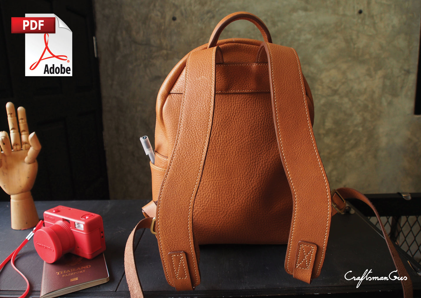 Leather Backpack Pattern – Leather Bag Pattern