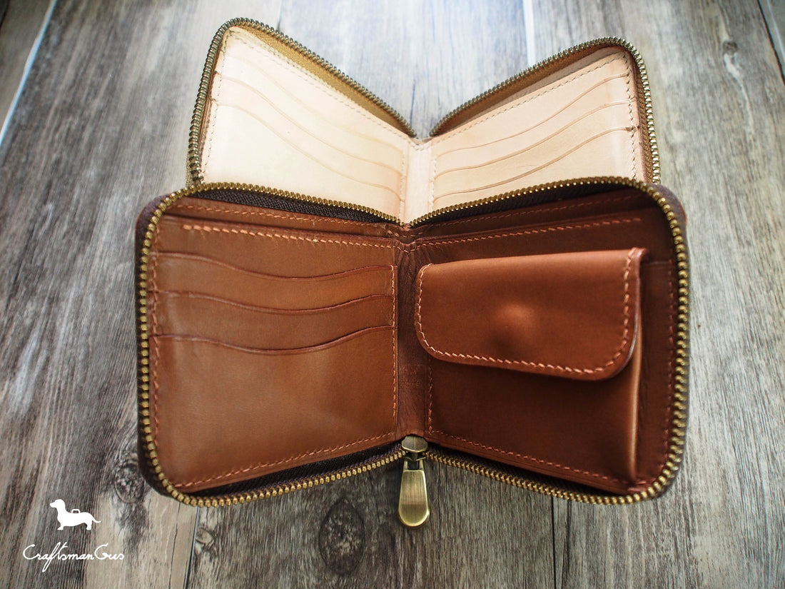 Leather Short Zipper Wallet Pattern – Leather Bag Pattern